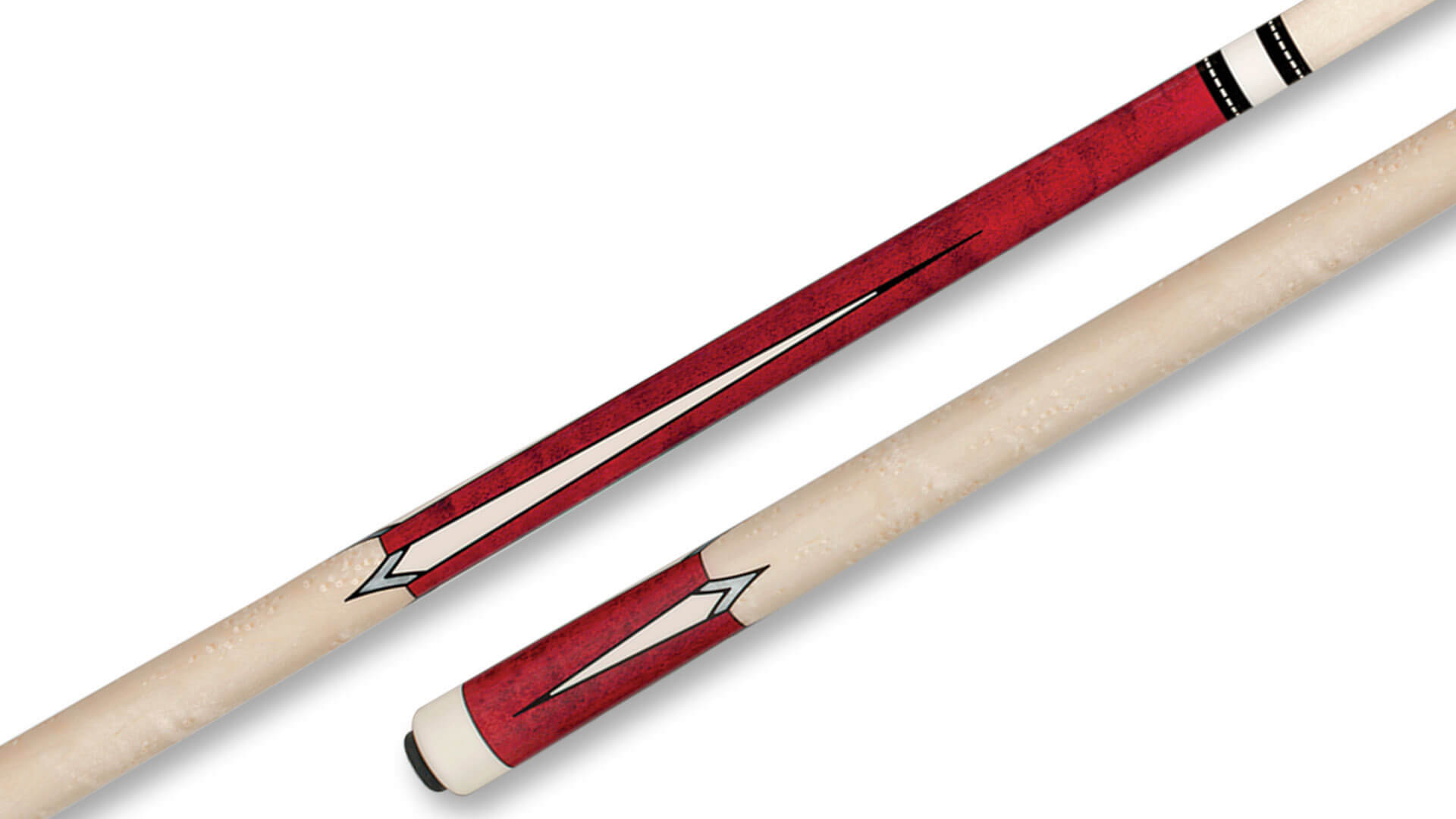 Pechauer – Glossy Birdseye Maple Pool Cue Wine Stain Grey-Pearl Inlays ...
