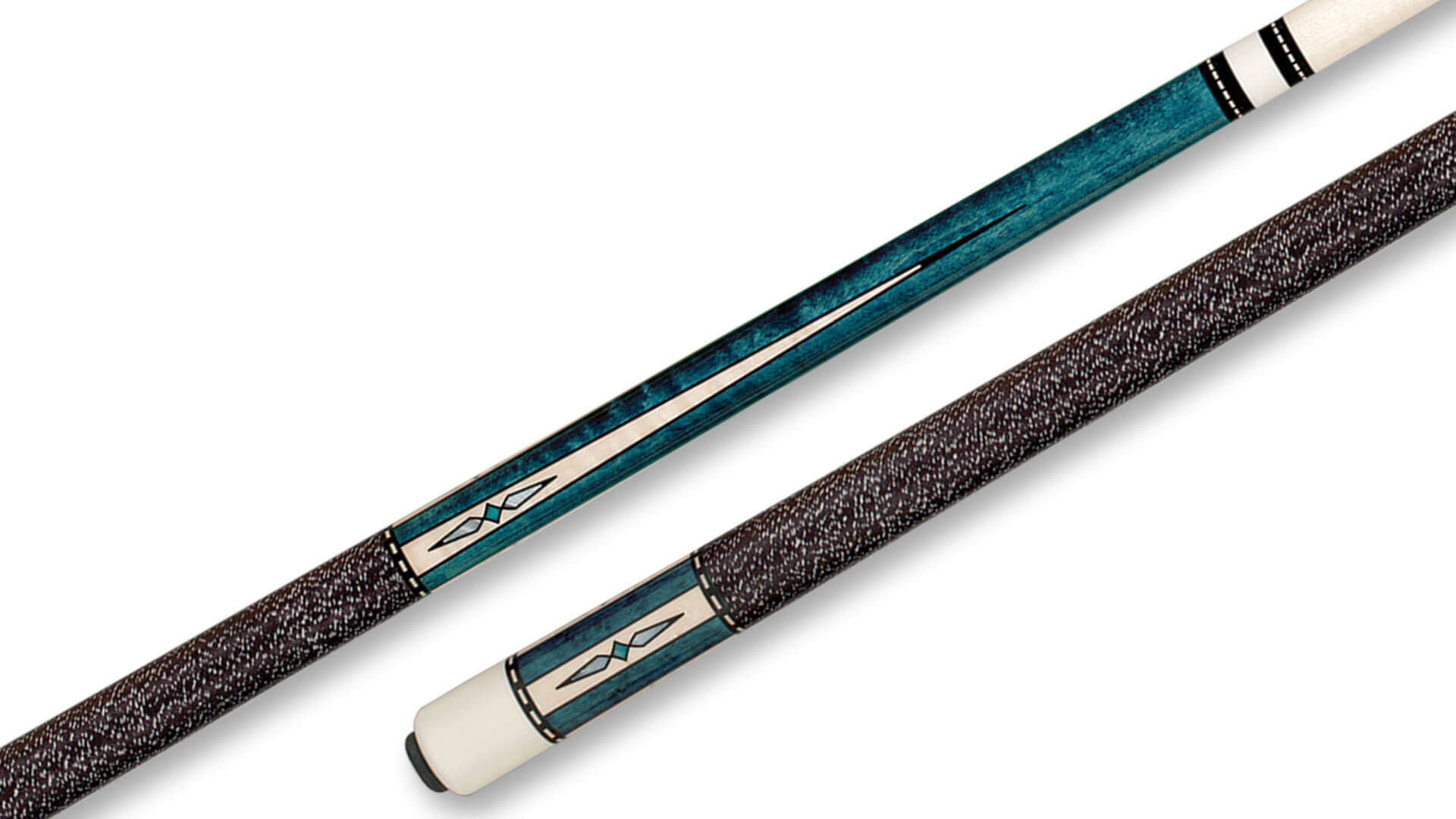 Pechauer – Glossy Birdseye Maple Pool Cue Turquoise-Pearl Inlays – JP11 ...