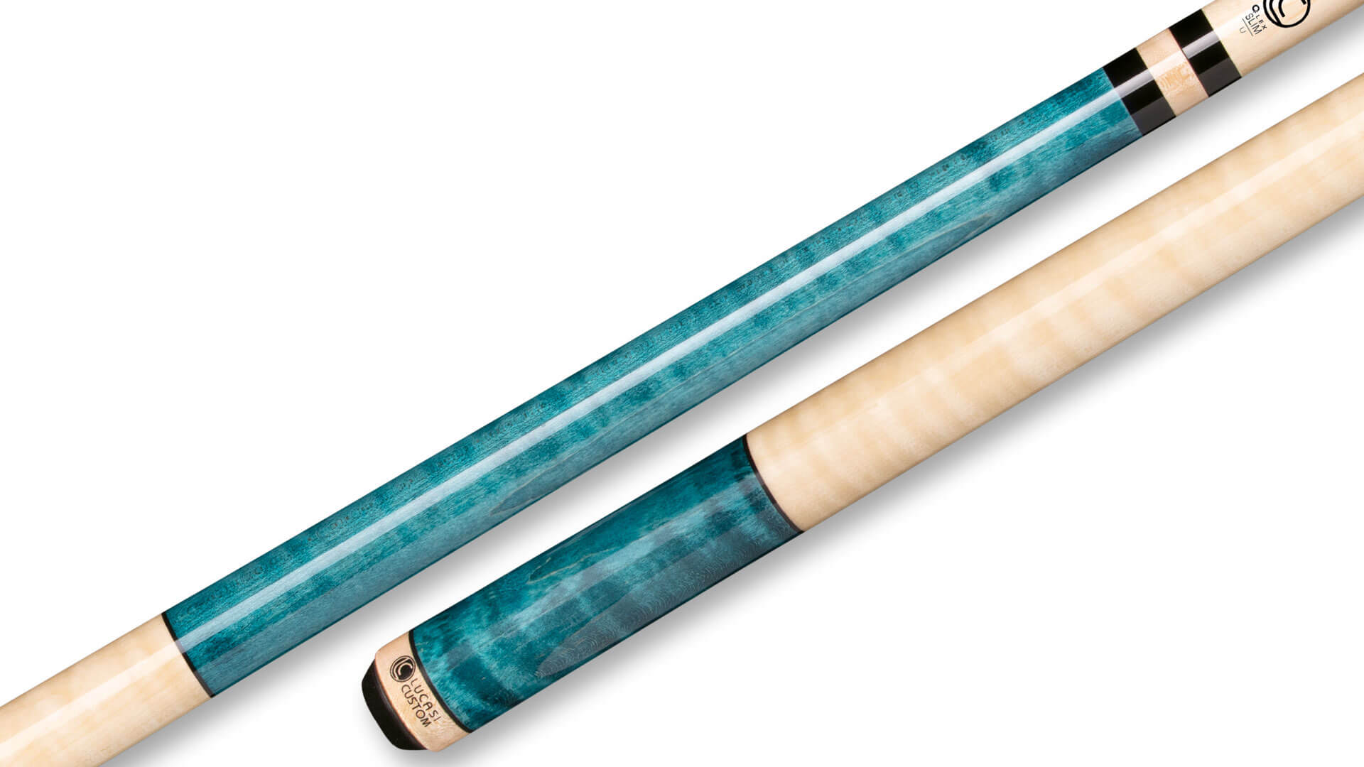 Lucasi - Blue Birdseye Pool Cue Natural Wrapless - LZC3 • Billiards Direct