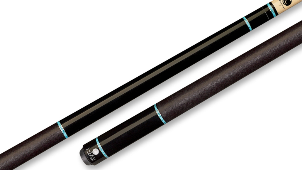 Lucasi - Black Pool Cue Turquoise Linen Wrap - LZD5 • Billiards Direct