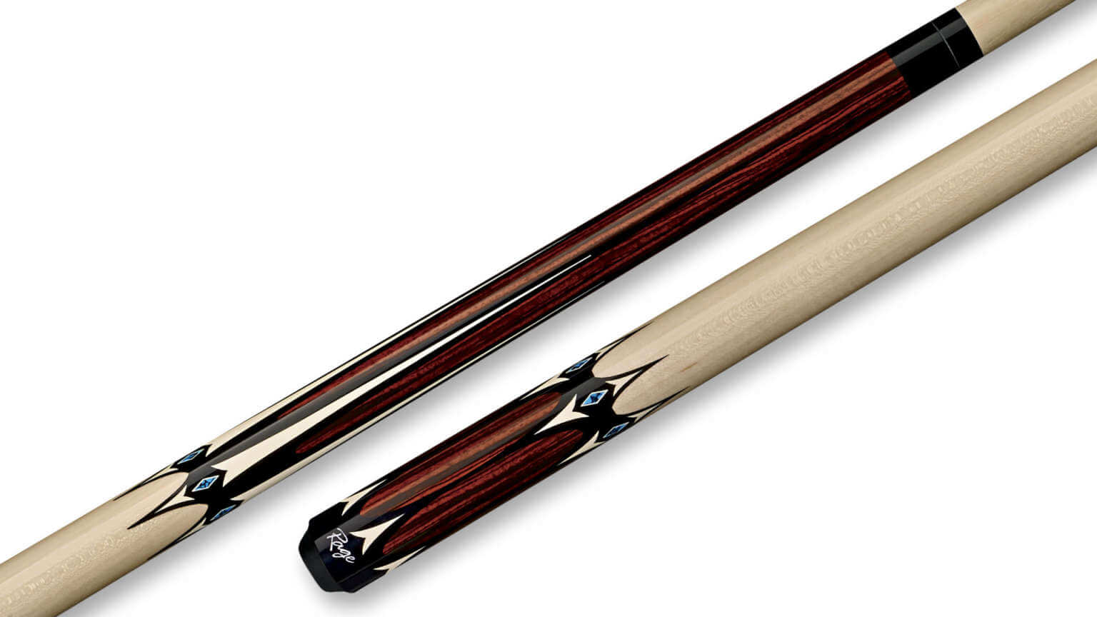 Rage - Natural Pool Cue Mixed Inlay Graphics Wrapless - RG201 ...
