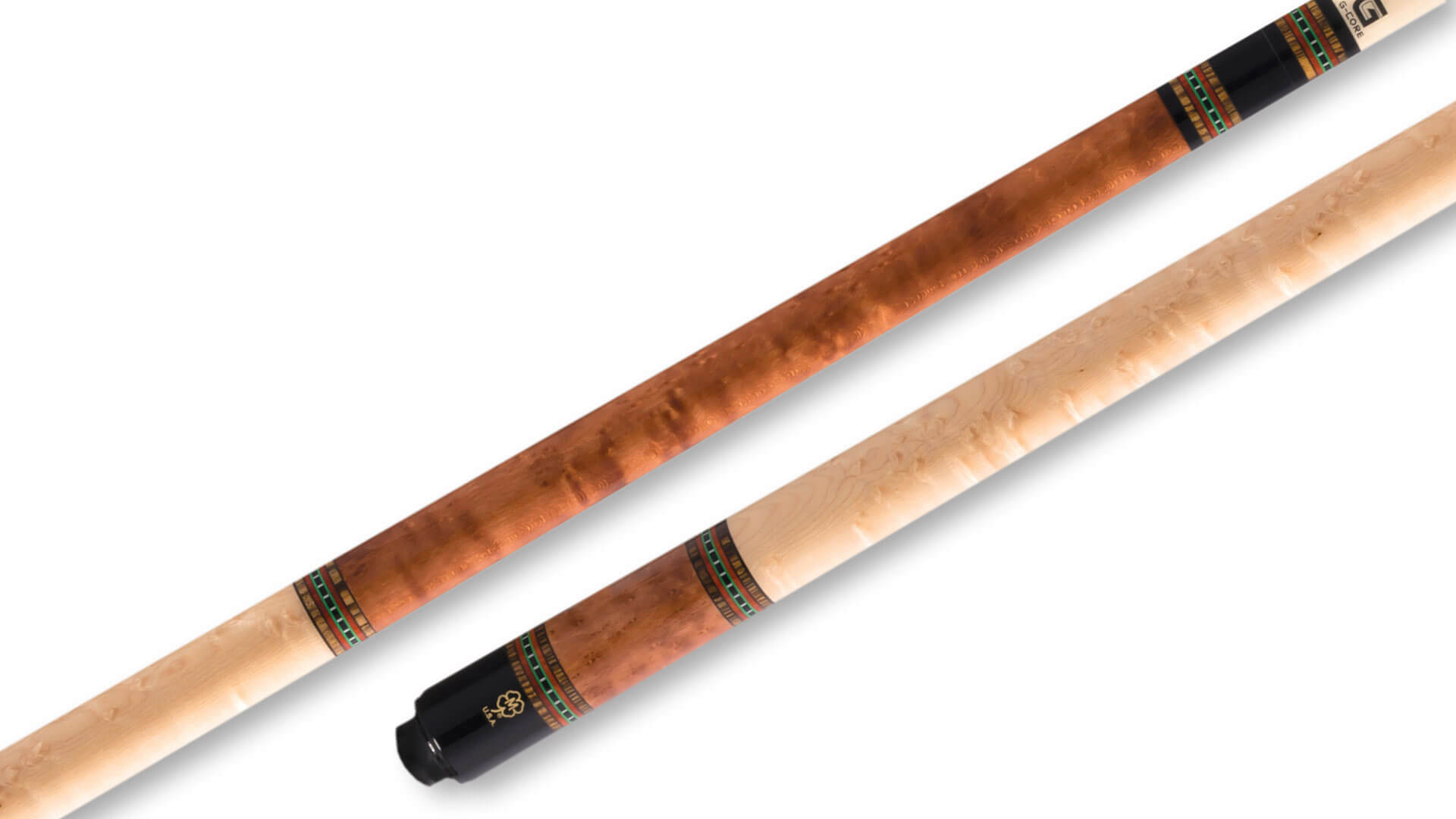McDermott - Birdseye Maple Pool Cue Cherry Stain Wrapless - G229 ...