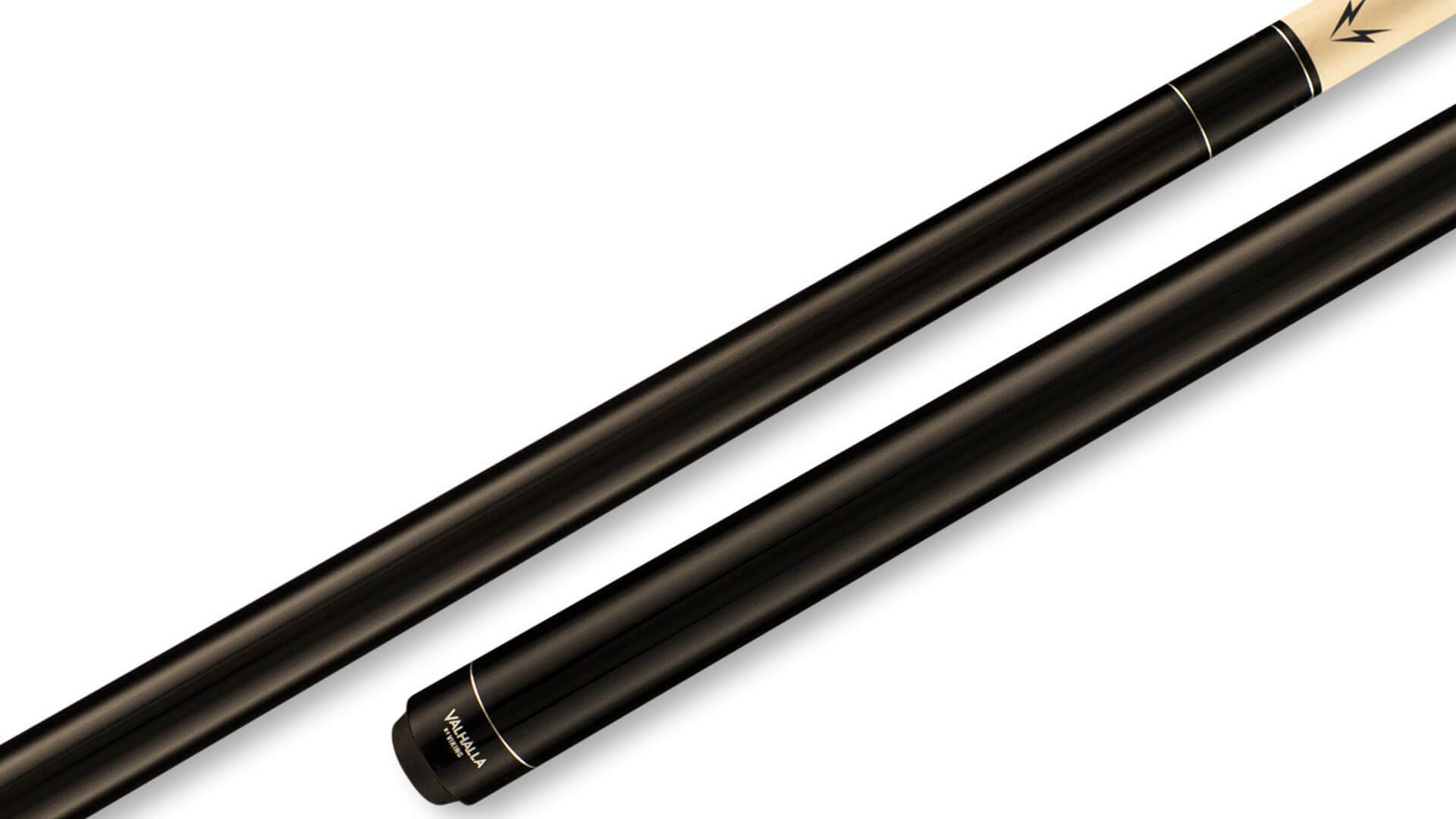Valhalla – Black Pool Cue Maple Wrapless – VA101 • Billiards Direct