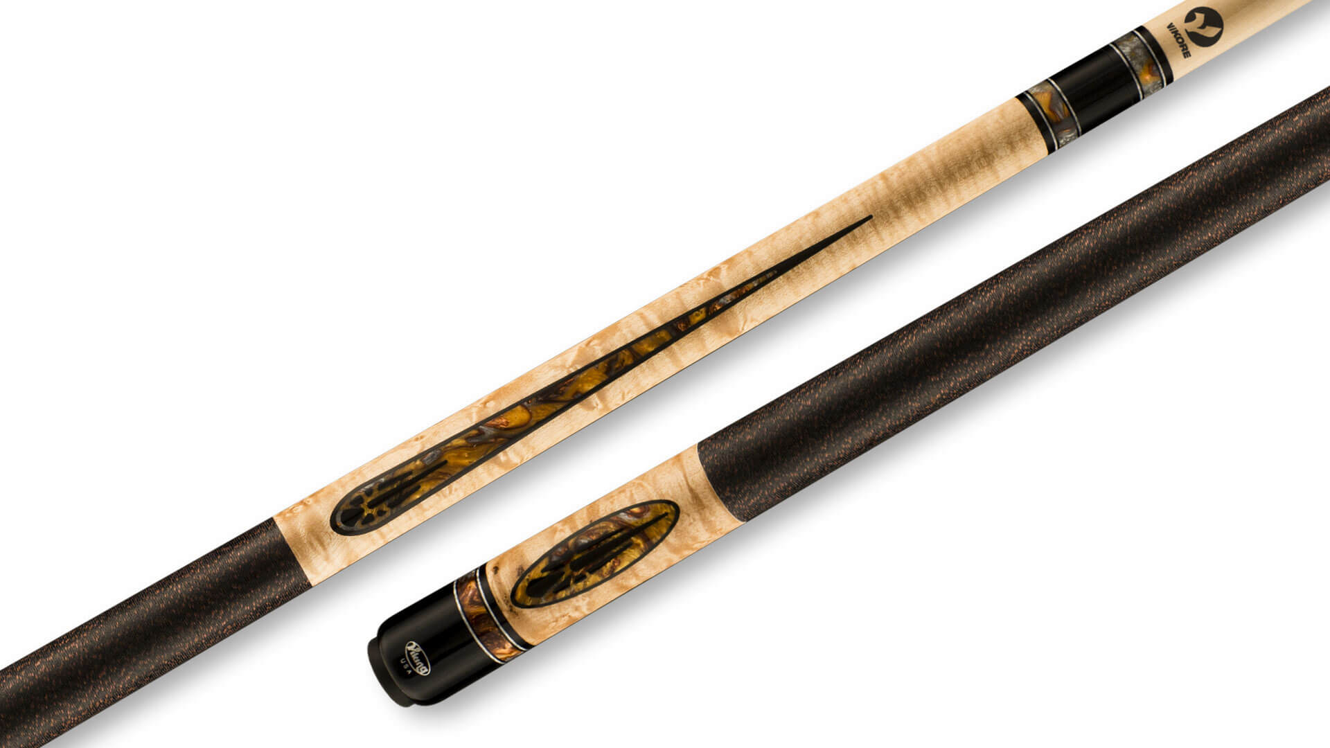 Viking - Birdseye Maple Pool Cue Pearl Inlays - B4601 • Billiards Direct