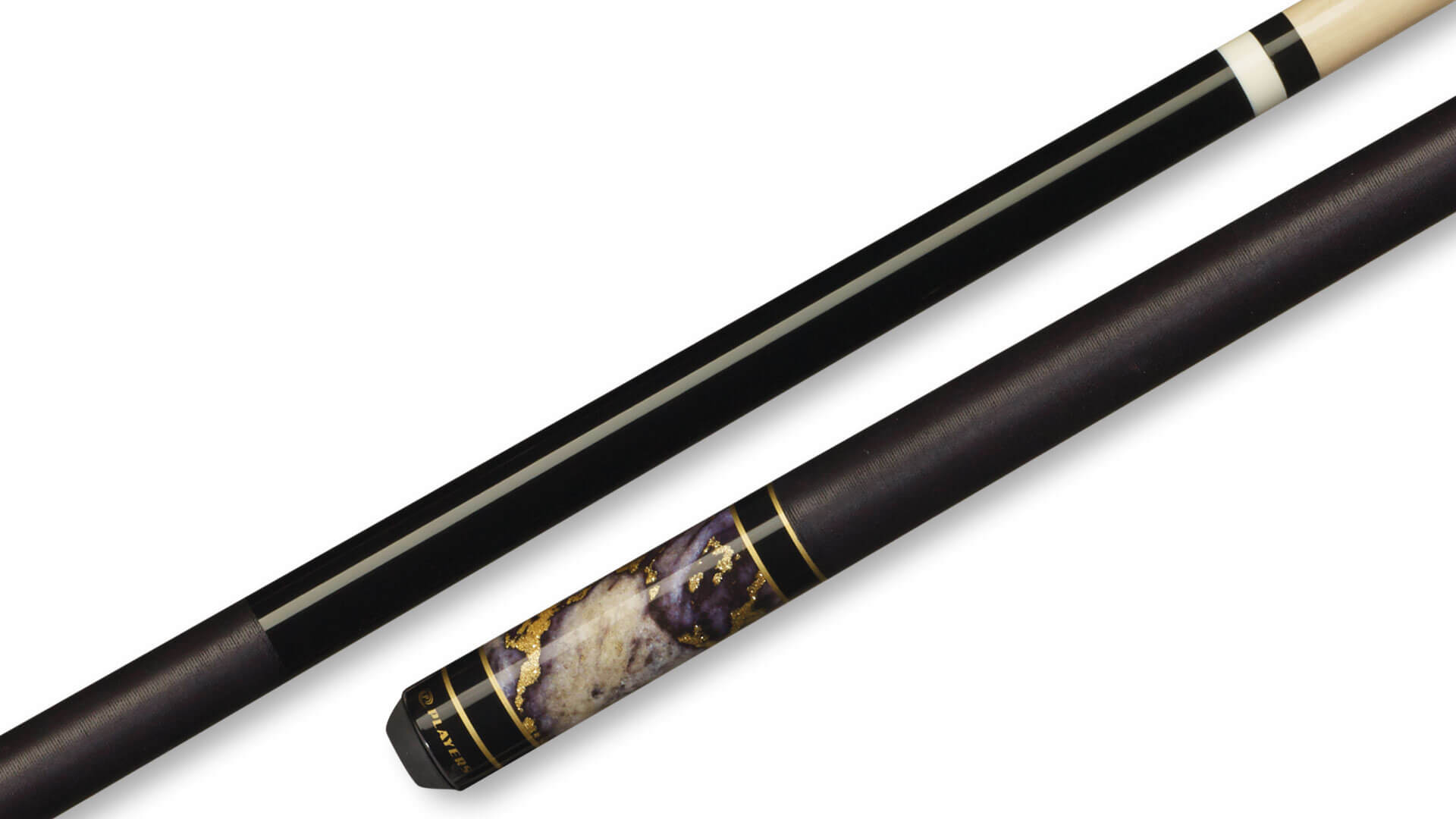 Players - Pool Cue Black Gold-Dust Irish-Linen Wrap - C948 • Billiards ...