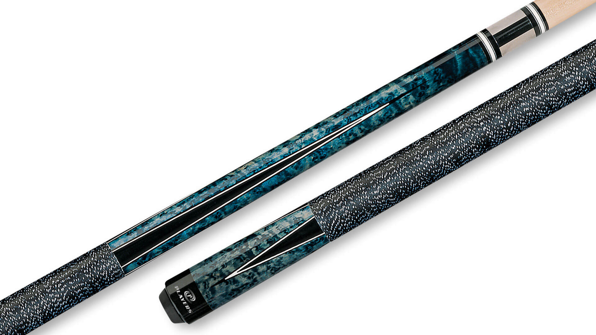 Players - Pool Cue Blue Birdseye Maple Irish-Linen Wrap - G-1002 ...