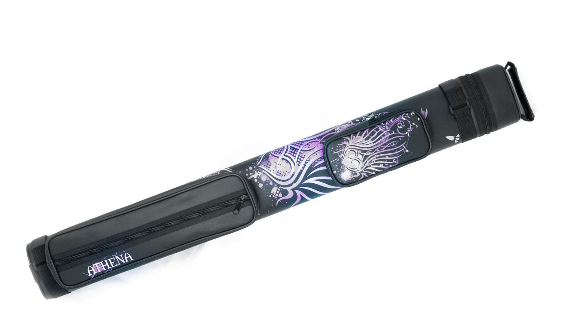 Pool Cue Case - 2x2 Purple Hearts Dual Pockets - Hard Case • Billiards ...