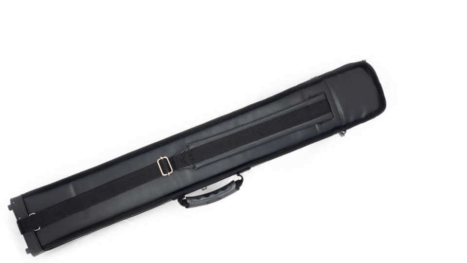 Pool Cue Case - 3x5 Black Dual Pockets - Hard Case • Billiards Direct