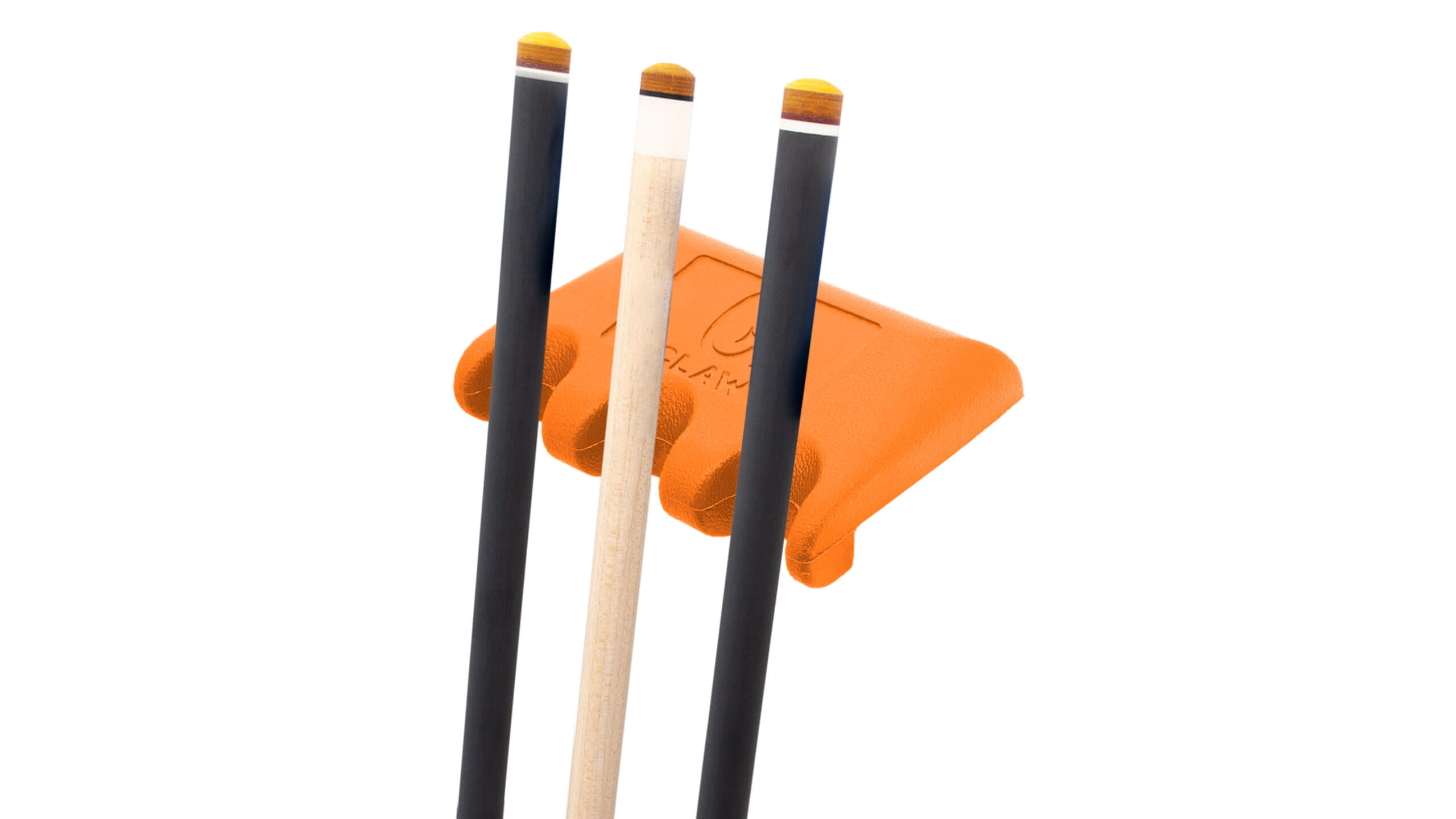 Q-Claw - Pool Cue Holder- Orange - 3 Cues • Billiards Direct