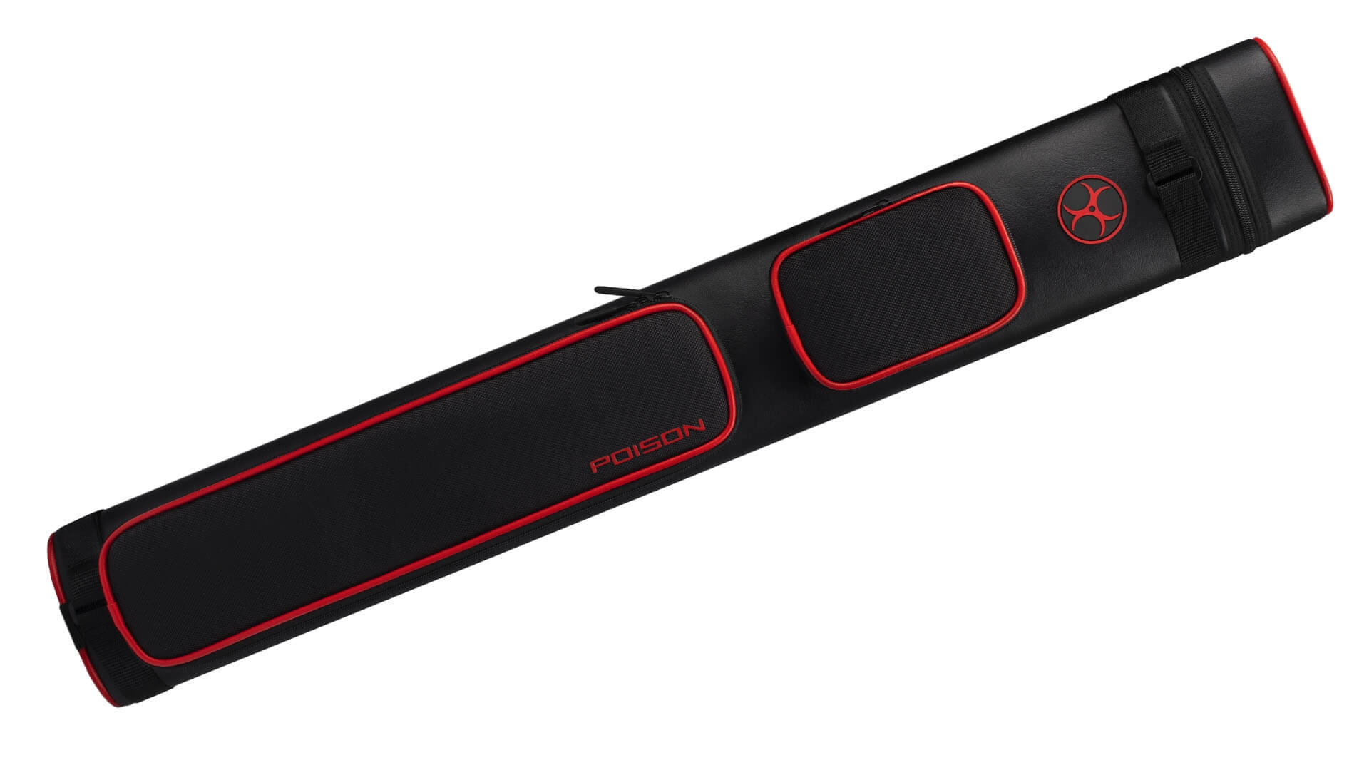 Poison Cue Case - "Armor" - Black Red - 2x4 Hard Case • Billiards Direct