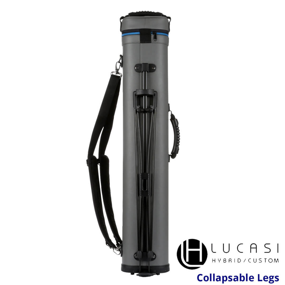 Lucasi Hybrid Cue Case - "Rival" - Grey Blue - 4x8 • Billiards Direct