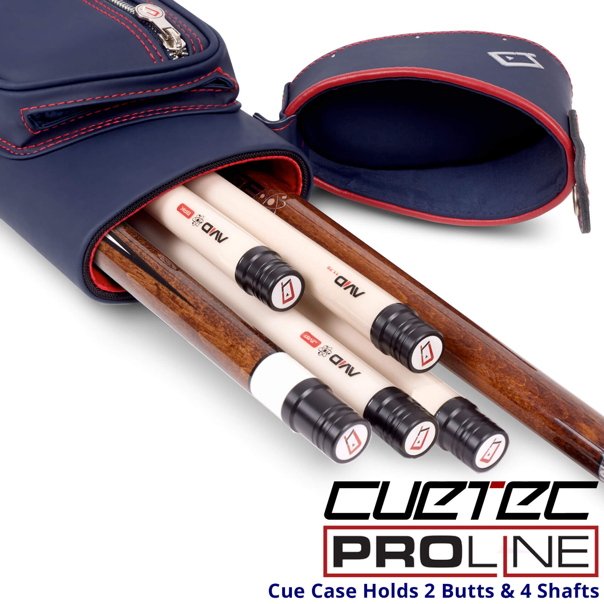 Cuetec - Proline - Navy - Hard Cue Case - 2x4 • Billiards Direct